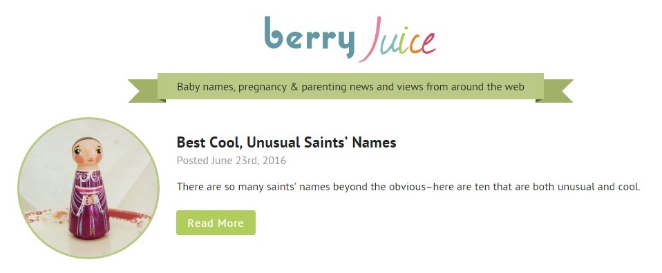 Article on saints’ names up at Nameberry today! And that St. Anne ...